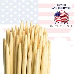 Marshmallow Smores Roasting Bamboo Sticks 120-Pack Extra Long - Safe For Kids Design 36 Inch, 5mm Thick Wooden, Disposable Biodegradable Skewers Outdoor BBQ/Firepit, Hot Dogs, Kebab, S'Mores (120)