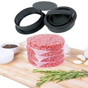 Hamburger Patty Maker, 3 in 1 Burger Press, Non-Stick Burger Press Patty Maker, Smash Burger Press, Slider Burger Beef Meat Mold for Cooking Stuffed Hamburger, Beef Burger, Sliders, BBQ Grilling