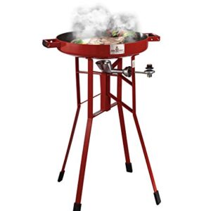 The Original FIREDISC 36” Tall Propane Cooker | Single Burner Propane Stove | Outdoor Burner with Wok | Propane Gas Burner for Outdoor Cooking | Propane Burner for Camping | 41 x 33 x 6 inches | Red