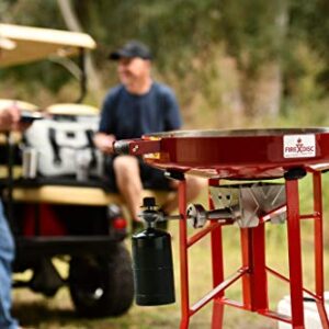 The Original FIREDISC 36” Tall Propane Cooker | Single Burner Propane Stove | Outdoor Burner with Wok | Propane Gas Burner for Outdoor Cooking | Propane Burner for Camping | 41 x 33 x 6 inches | Red