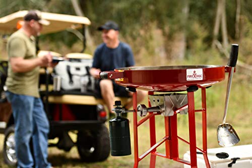 The Original FIREDISC 36” Tall Propane Cooker | Single Burner Propane Stove | Outdoor Burner with Wok | Propane Gas Burner for Outdoor Cooking | Propane Burner for Camping | 41 x 33 x 6 inches | Red