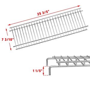 Uniflasy 25 3/5 Inch Grill Warming Rack for Nexgrill 720-0380H, Grill Upper Rack Grates for Nexgrill 4 Burner Grill Replacement Parts, Used on Upper Cooking Grate to Keep Warming for Food