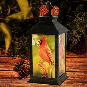 kyaye hanging solar lamp pvc outdoor waterproof led lamp retro style red bird lamp, garden wedding family decoration pendant lamp or table lamp (1 pack)