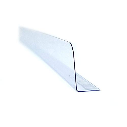 Stick On Gondola, Wood, Metal or Glass Shelf Dividers with Self Adhesive Tape, 1" H X 18" L, 50 Pack