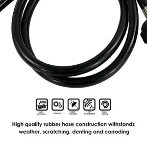 Uniflasy Quick-Connect RV Propane 12 Ft Hose with 90 Degree Elbow Adapter Fitting for Blackstone 17"/22" Griddle or RV Trailer, Camper Gas Grill Conversion 1/4" Quick Connect and Shutoff Valve Kit