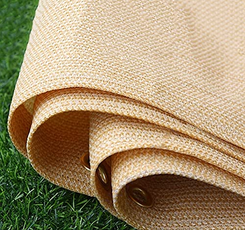 ALBN Balcony Screen Privacy Protection Outdoor Shading Net Windshield UV Protection HDPE Tear Resistant with Rope & Cable Ties, Height 1.1m/1.4m (Color : Beige, Size : 140x900cm)