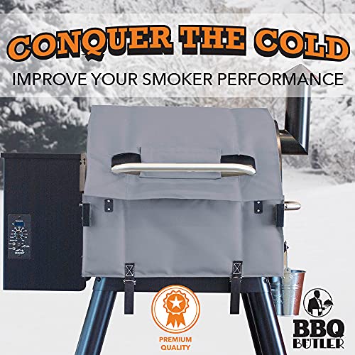 BBQ Butler Smoker Insulation Blanket for Traeger Pro 575, Traeger Pro 22 Series and Lil' Tex Elite - Thermal Insulated Blanket - Pellet Smoker Accessories - Keep Grilling During Winter