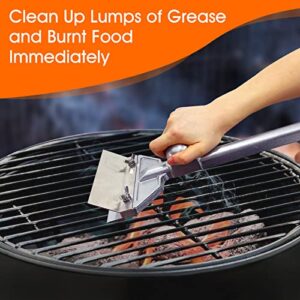 Griplus Grill Scrapers with Replacement Blades and Small Slant Edge Grill Scraper,Heavy Duty Casting Commercial Griddle Scraper for Restaurants, Bars, Diners, Outdoor Grill Cleaning