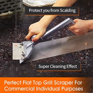 Griplus Grill Scrapers with Replacement Blades and Small Slant Edge Grill Scraper,Heavy Duty Casting Commercial Griddle Scraper for Restaurants, Bars, Diners, Outdoor Grill Cleaning