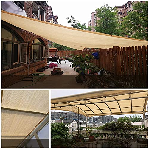 ALBN Shade Cloth Shading Net Garden Shadow Sunscreen Breathable Anti-UV Polyethylene, 17 Sizes (Color : Beige, Size : 2x6m)