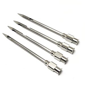 pzrt 4pcs injector needle for barbecue, stainless steel marinade turkey bbq meat injector needle kitchen accessories party home supplies