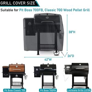 ZJYWSCH Grill Cover for Pit Boss 700FB, Classic 700, 700NC, 440FB1 Wood Pellet Grill, RecTec RT-340 Trailblazer RT-B380 Bullseye Heavy Duty Waterproof Pit Boss Classic 700 Grill Cover