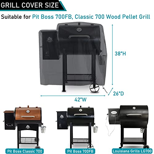 ZJYWSCH Grill Cover for Pit Boss 700FB, Classic 700, 700NC, 440FB1 Wood Pellet Grill, RecTec RT-340 Trailblazer RT-B380 Bullseye Heavy Duty Waterproof Pit Boss Classic 700 Grill Cover