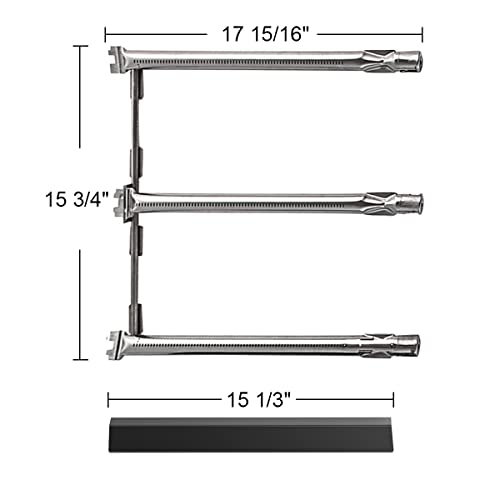 Grilling Corner Grill Parts for Spirit 300 Series,Spirit E310 S310 E320 S320 E330 S330 SP-330 Replacement Parts 7636 69787, Stainless Steel burner And Porcelain Flavorizer Bars