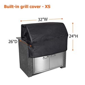 iCOVER 32 inch Built-in Grill Cover Heavy Duty Waterproof Barbeque Grill Cover with Air Vent-32''(W) × 26''(D) × 24''(H)