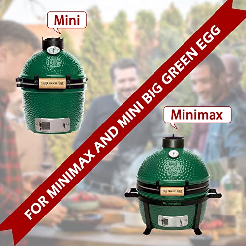 Grill Cover fit MiniMax & Mini Big Green Egg,Big Green Egg Accessories,Black Waterproof Full Grill Cover Smoker Accessories,Premium-Quality Fabric Outdoor Grill Cover for Big Green Egg