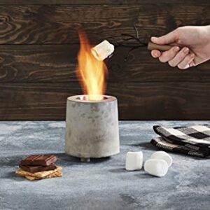 Mud Pie Mini Marshmallow Smore's Roasting Set, Pit 4" x 4" Dia | Skewer 5 3/4"