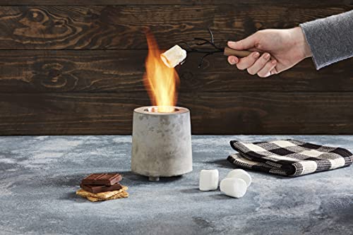 Mud Pie Mini Marshmallow Smore's Roasting Set, Pit 4" x 4" Dia | Skewer 5 3/4"