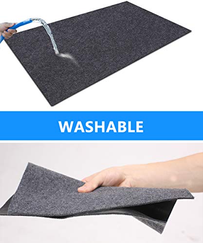 Electric Smoker Mat，Protects wooden floors from liquid and Sauce Spills，Premium Oven Mat，Under Grill Mat，Absorbent material-Contains Smoker Spill，Anti-Slip and Waterproof Backing，Washable (36" x 48")