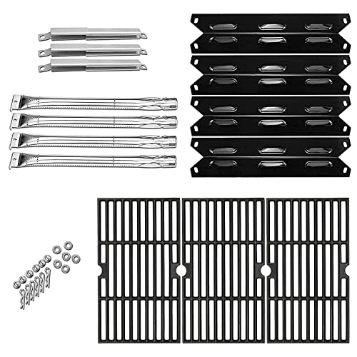 Hisencn Burners, Heat Plates, Grates Replacement Parts Compatible with Kenmore 146.23678310 146.16132110 146.16153110 146.20164510 146.23679310 146.23766310 146.23681310 PG-40612SOL 40400004 61200203