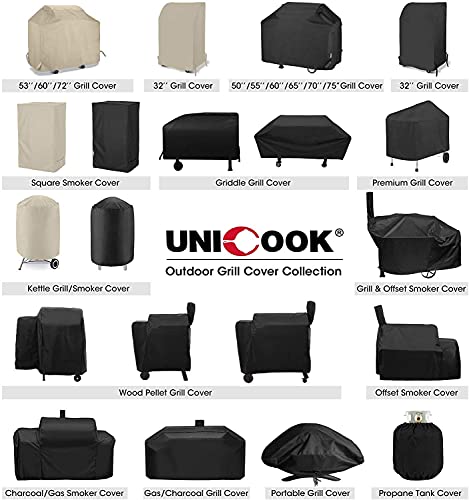 Unicook Griddle Cover, Compatible for Blackstone 36 Inch Grill, Camp Chef and More, Flat Top Grill Cover with Sealed Seam, Heavy Duty Waterproof Cooking Station Griddle Cover, Includes Support Pole