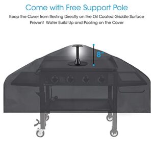 Unicook Griddle Cover, Compatible for Blackstone 36 Inch Grill, Camp Chef and More, Flat Top Grill Cover with Sealed Seam, Heavy Duty Waterproof Cooking Station Griddle Cover, Includes Support Pole