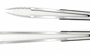 Great American Griller Extra Long-Handled Stainless Steel Tongs for Grilling and Kitchen Use | Strong Grip for Massive Meat, Dishwasher Safe, Metal Tongs Kitchen | Cooking Tongs Set of 2