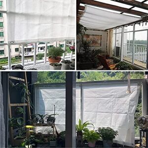 ALBN-Shading net Patio Shade Netting HDPE UV Protection with Eyelet Fits Outdoor Balcony Garden Plant Cover (Color : White, Size : 1x3m)