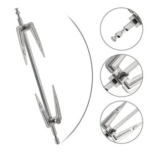 Kitchen Grill Fork Stainless Steel Rotating Air Fryer Fork Air Fryer Supplies Roast Fork for BBQ Cooking Meat Spit Rods (25 X 5 cm)