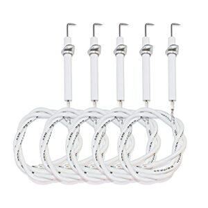 dtong grill igniter wire kit & ceramic electrode vermont casting grill replacement parts, jenn air grill igniter, ignition electrode gas burner for uniflame(5-pack)