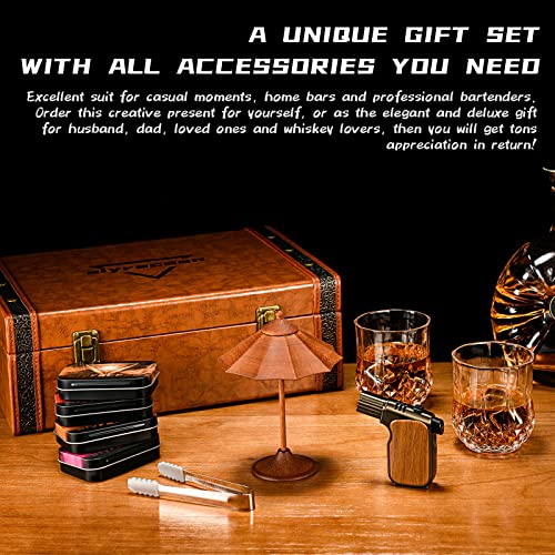 Cocktail Smoker Kit with Torch, Umbrella Whiskey Bourbon Smoker Kit with Wood Chips, Smoked Old Fashioned Drink Smoker Infuser Kit, Unique Gifts for Men Him Dad Husband Boyfriend (No Butane)