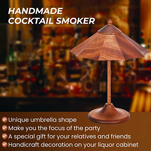 Cocktail Smoker Kit with Torch, Umbrella Whiskey Bourbon Smoker Kit with Wood Chips, Smoked Old Fashioned Drink Smoker Infuser Kit, Unique Gifts for Men Him Dad Husband Boyfriend (No Butane)