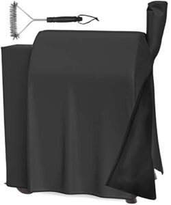 nupick pellet grill cover for traeger pro 575 / 22 series grill, grill cover for traeger renegade pro grill, zipper design, fit grill model for tfb57gzeo, tfb57gle, tfb57pzbo, tfb38tod