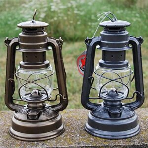 Feuerhand Outdoor Kerosene Fuel Lantern, Baby Special 276 Galvanized Hurricane Lamp for Camping or Patio, 10 Inches, Bronze