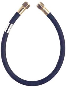 trident marine 1014-3838-24 l.p. gas supply line hose, 2′, brass fittings