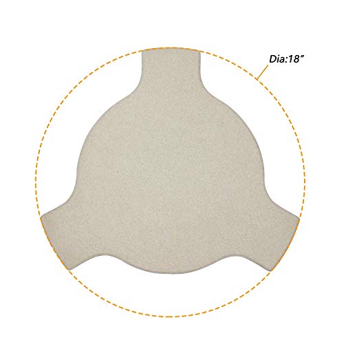 Wondjiont Heat Deflector, Plate Setter, Smoking Stone, Pizza Stone for 18" Large Big Green Egg Grill, 18" Kamado Grill, Chargriller 18" Akorn Kamado