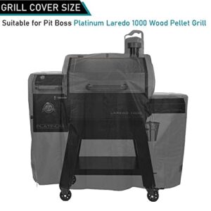 ZJYWSCH Grill Cover for Pit Boss Platinum Laredo 1000 Wood Pellet Grill and Smoker Outdoor Waterproof Pit Boss Laredo 1000 Grill Cover PB1000PL 600D Heavy Duty