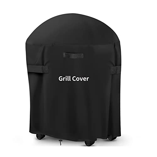 BBQ Cover Outdoor Dust Waterproof Weber Heavy Duty Grill Cover Rain Protective Outdoor Barbecue Cover Round (30'x35')