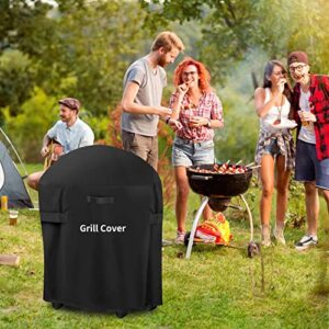 BBQ Cover Outdoor Dust Waterproof Weber Heavy Duty Grill Cover Rain Protective Outdoor Barbecue Cover Round (30'x35')