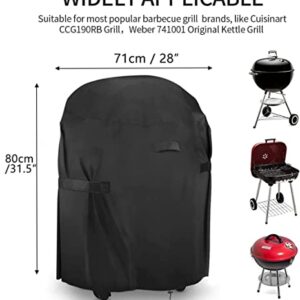 BBQ Cover Outdoor Dust Waterproof Weber Heavy Duty Grill Cover Rain Protective Outdoor Barbecue Cover Round (30'x35')