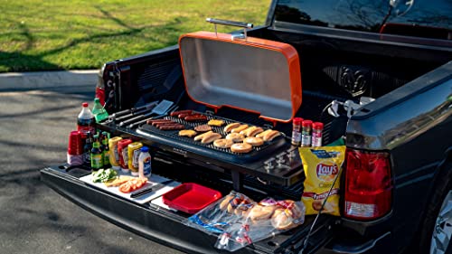 Everdure FURNACE 3-Burner Gas Grill, Liquid Propane Portable BBQ Grill with Die-Cast Aluminum Body and Fast-Ignition Technology, 466 Square Inches of Grilling Surface, Adjustable Height, Orange