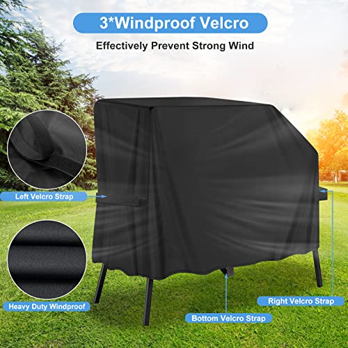 Griddle Cover 600D Heavy Duty for Blackstone 22 inch 17 inch Griddle with Hood and Stand, BBQ Gas Grill Cover Waterproof Windproof Weather Resistant for Outdoor, BBQ , Grilling, Camping