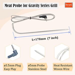 4-Pack Replacement 9004190170 for Masterbuilt Gravity Series Meat Temp Probe with Clips,fit Masterbuilt 560/800/1050 XL Digital Charcoal Grill+Smoker Accessories