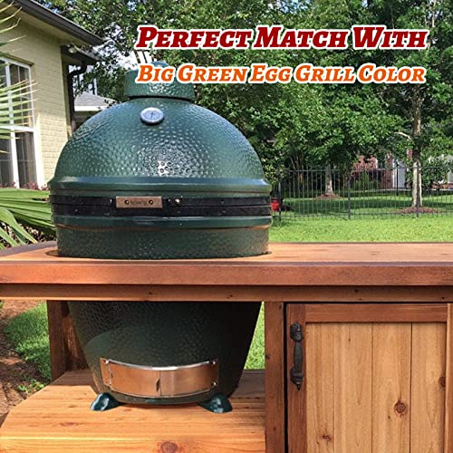 BBQ Ceramic Feet Shoes For Big Green Egg,Dracarys Grill Shoes Big Green Egg Base Feet Accessories Used to Place Grill on A Combustible Material Built-in Application (not for minimax)- 4 Green of set