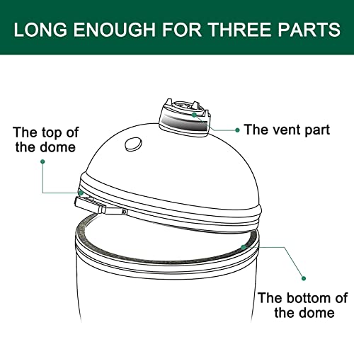 Quantfire High Temp Grill Gasket Replacement for L/XLarge Big Green Egg Accessories, BBQ Smoker Gasket, High Seal Material Self Stick Felt