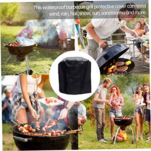 BBQ Grill Cover,Barbecue Covers,Round Waterproof Outdoor Barbecue Stove Protective Cover Dustproof Furniture Shield