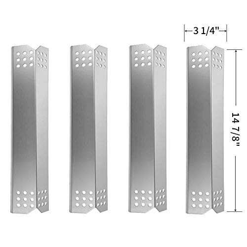 Grill Replace Parts 14 7/8" Stainless Steel Burner and 14 9/16" Heat Plates Replacement Kit for Home Depot Nexgrill 720-0830H, 720-0830D Gas Grill Models