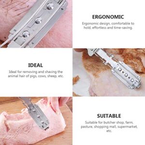 DOITOOL Pig Hair Scraper Kitchen Meat Pork Hair Blade Remover Food Processing Hair Shaver Gadget for Home Kitchen (Without Blade)