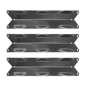 Hongso 14 7/8 Inch Porcelain Steel Gas Grill Heat Shield, Heat Tent, Burner Cover Replacement for Kenmore 146.23678310 146.23679310 640-05057371-6 640-05057373-6, 3-Pack (PPF231)