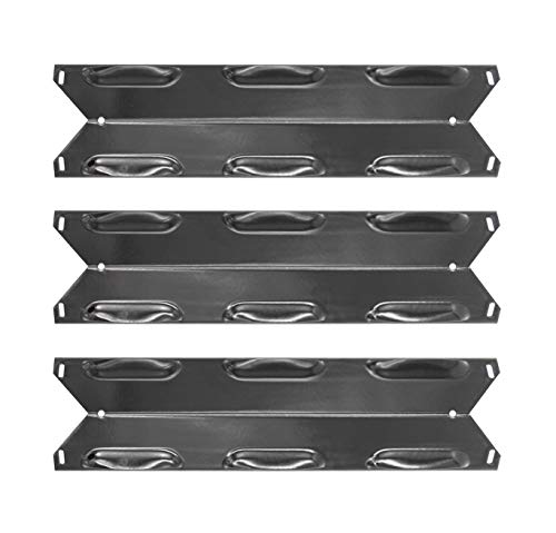 Hongso 14 7/8 Inch Porcelain Steel Gas Grill Heat Shield, Heat Tent, Burner Cover Replacement for Kenmore 146.23678310 146.23679310 640-05057371-6 640-05057373-6, 3-Pack (PPF231)